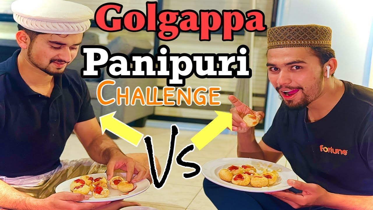 Pani puri challenge Qamar vs Talha - YouTube