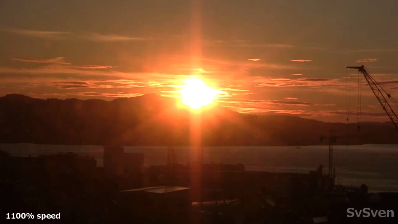 The Sun Setting over Bergen, Norway (Time-lapse) - YouTube