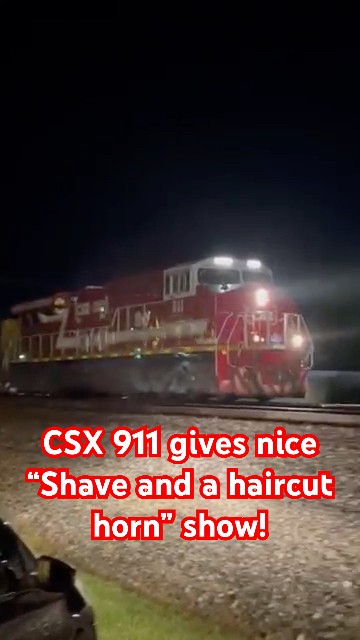 CSX 911 Gives Clean “Shave and a Haircut” #CSX #CSX911 #Train # ...