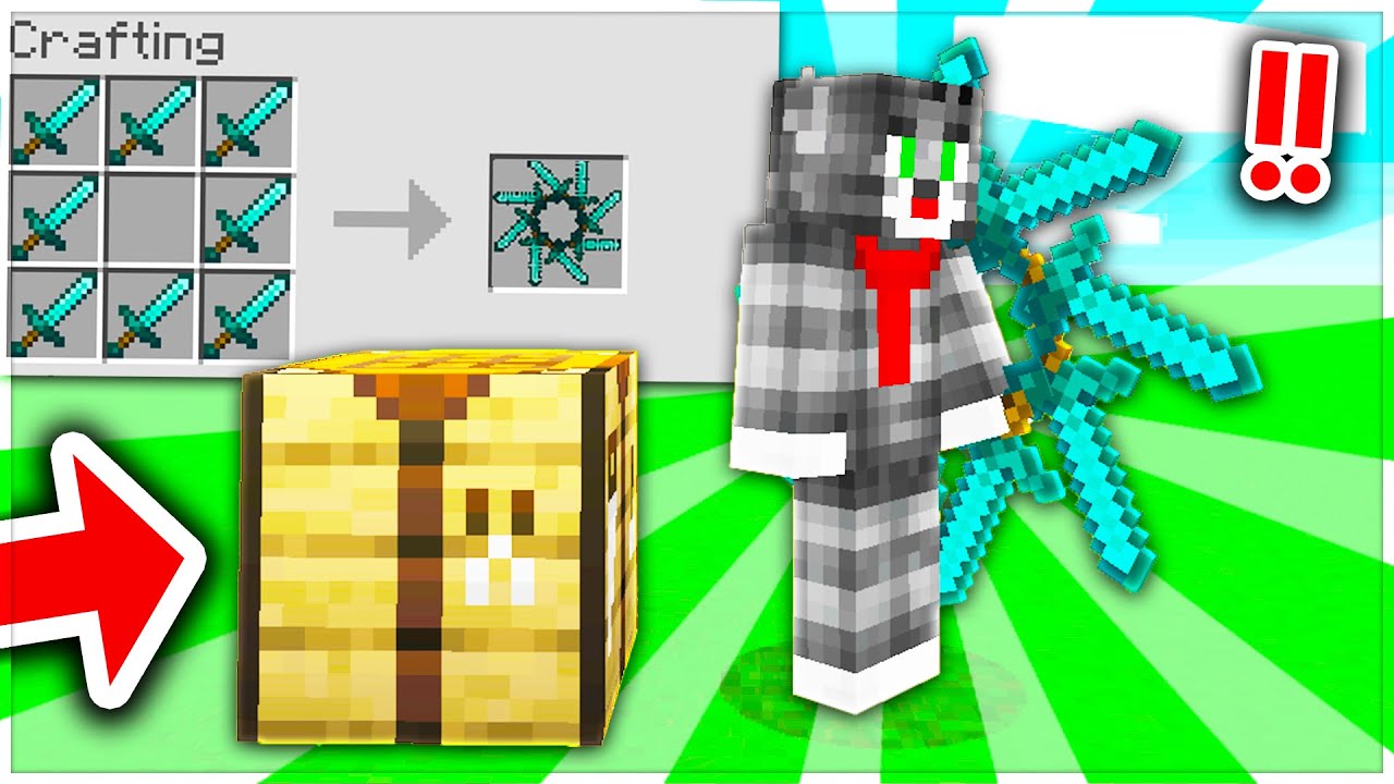 Cursed Minecraft Recipes... (Spinning Sword!) - YouTube