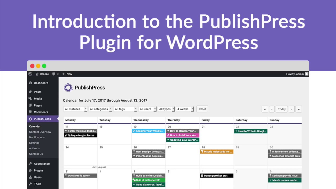 Introduction to the PublishPress Plugin for WordPress - YouTube