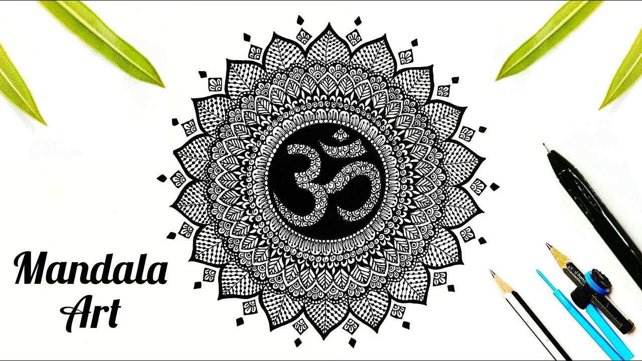 How To Draw OM Mandala Art / Tutorial / #mandalaart #mandala #tutorial ...