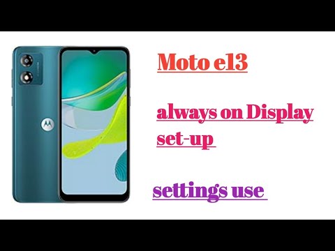 Moto e13 always on display set-up settings hidden features use - YouTube