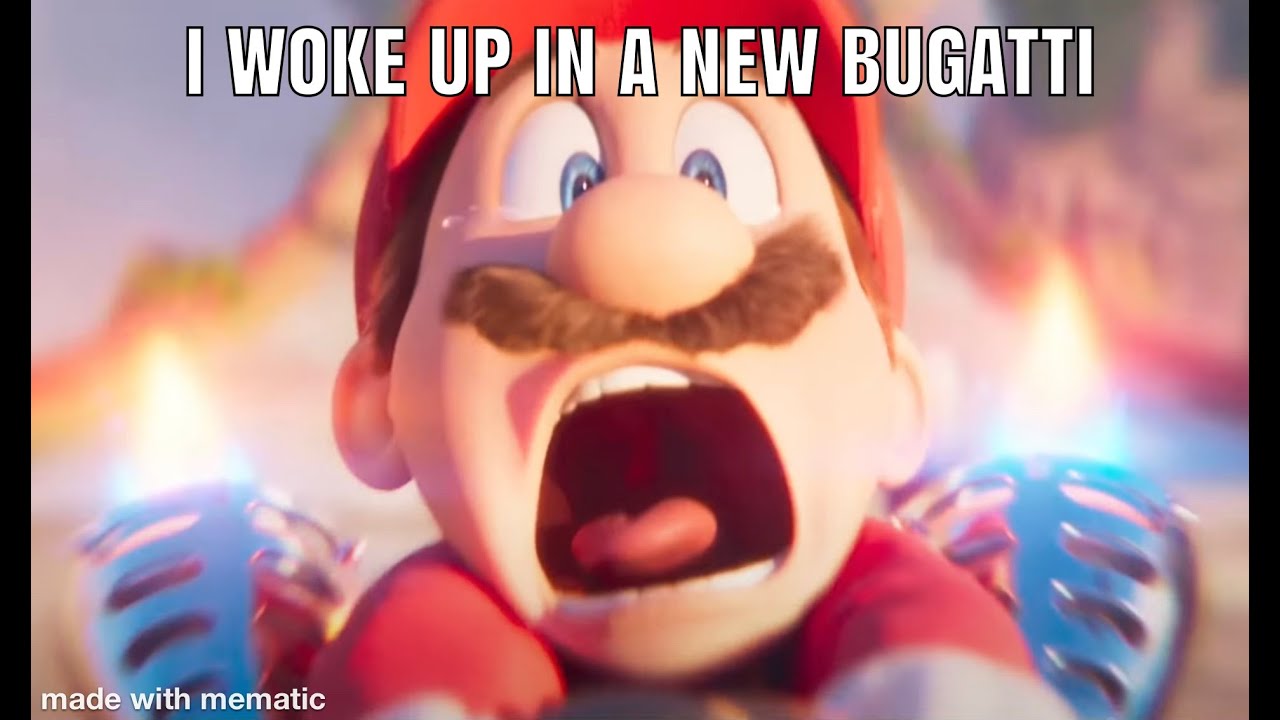 I WOKE UP IN A NEW BUGATTI (Mario Movie edition) - YouTube