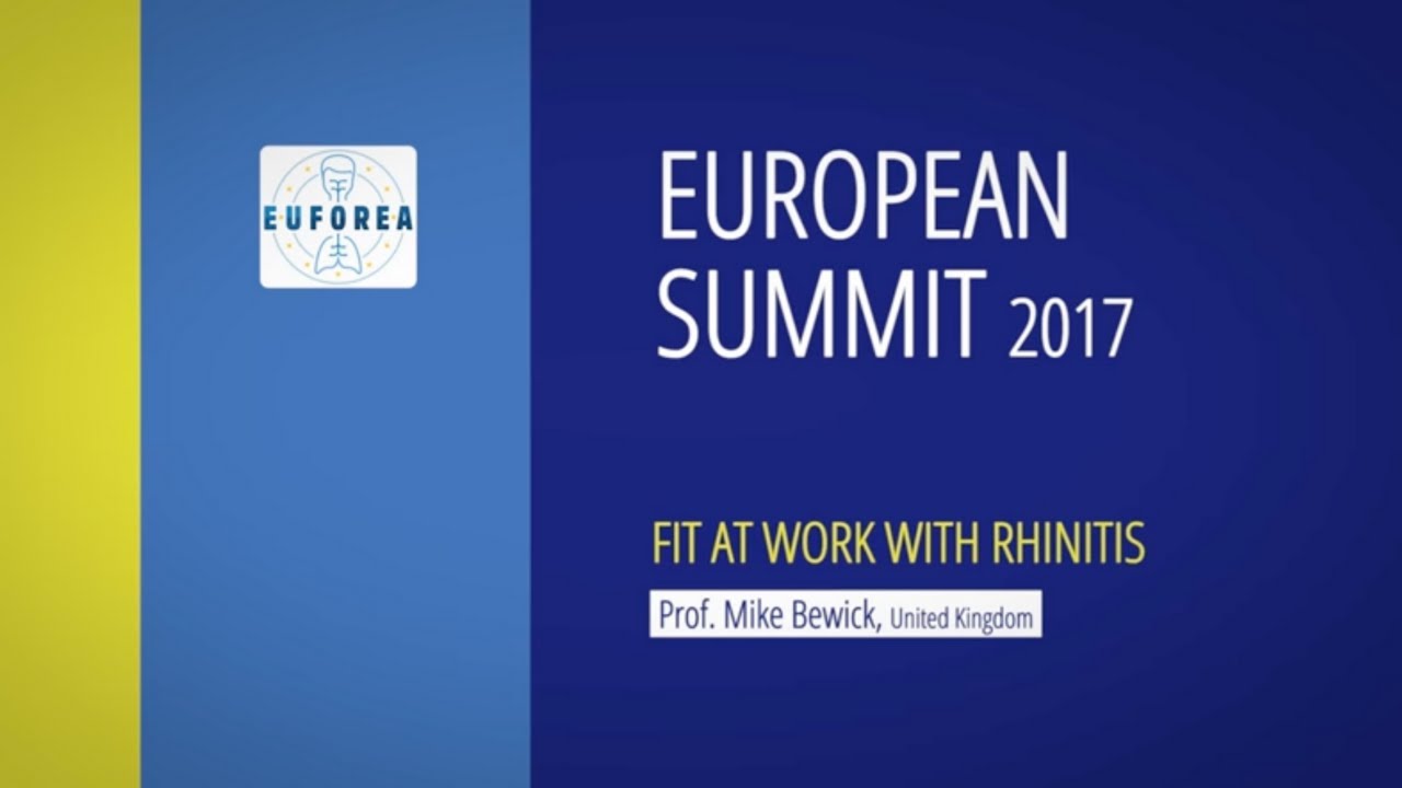 Fit at work with rhinitis | Prof Mike Bewick - YouTube