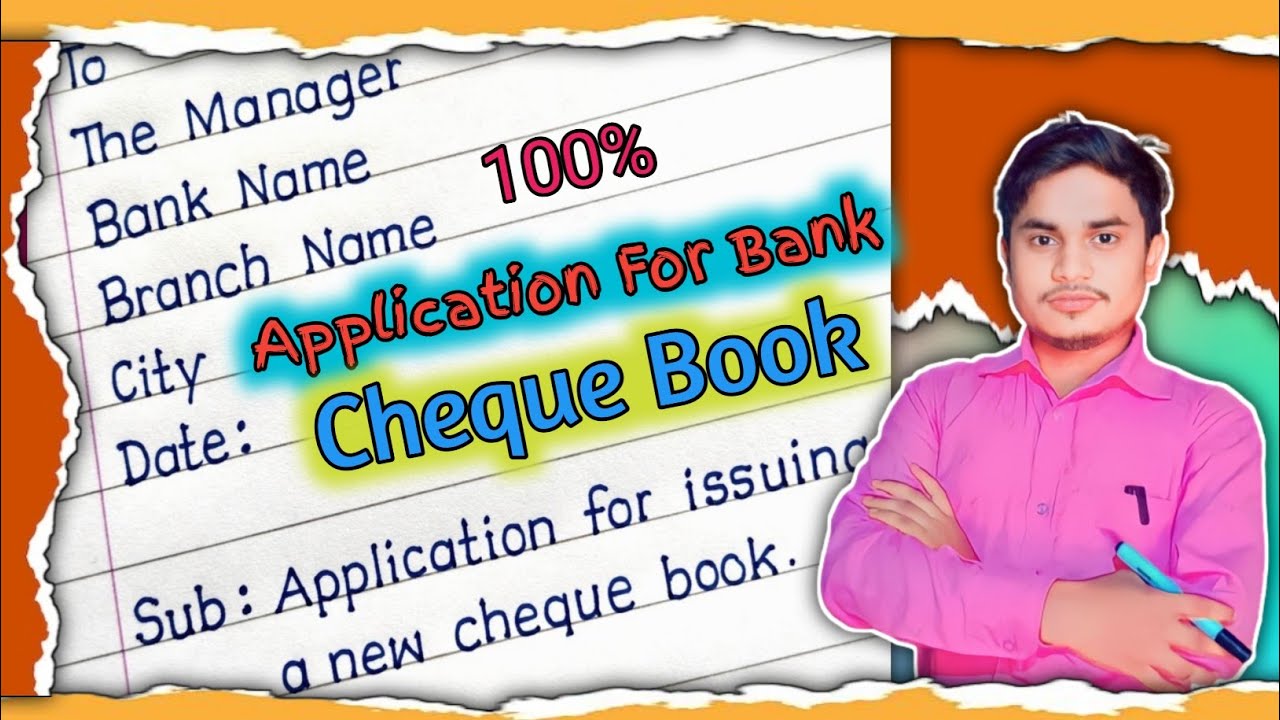 How To Write An Application For New Cheque Book/New Cheque Book ...