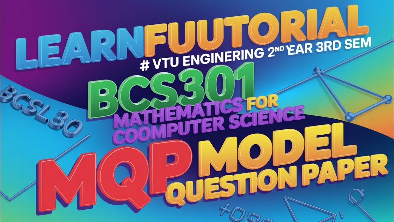 BCS301 Mathematics for Computer Science MQP Model Question Paper ...