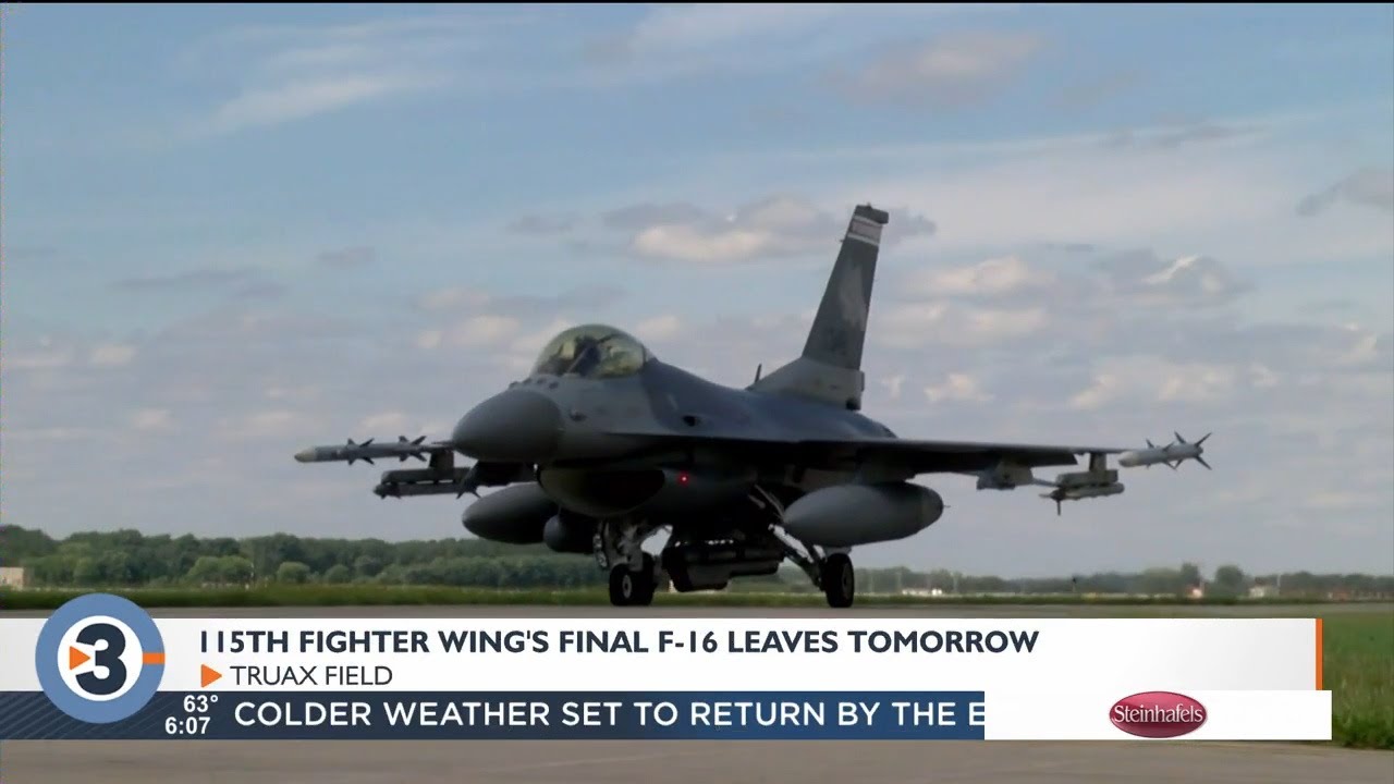 The 115th Fighter Wing's final F-16 to leave Truax Field Wednesday ...