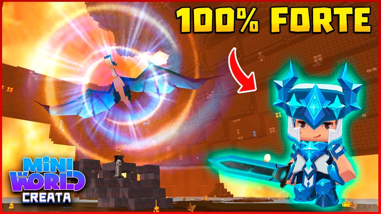 Mini World Survival #63 - ENFRETEI O DRAGÃO 100% COM DEFESA E ATAQUE ...