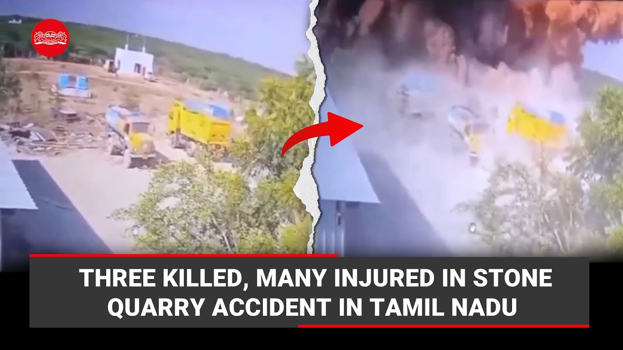 Three killed, many injured in stone quarry accident in Tamil Nadu - YouTube