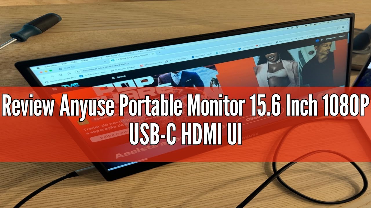 Review Anyuse Portable Monitor 15.6 Inch 1080P USB-C HDMI Ultra-Slim ...