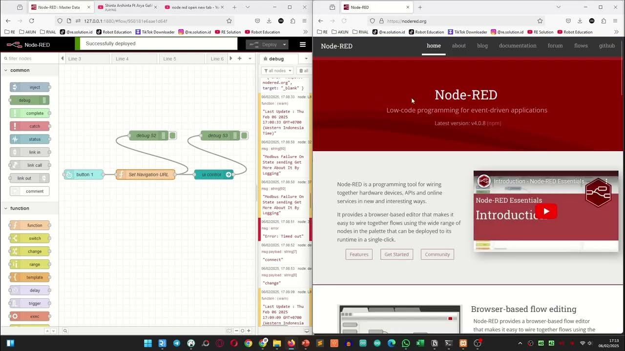NODE-RED – Button CLICK to OPEN LINK | Easy Tutorial - YouTube