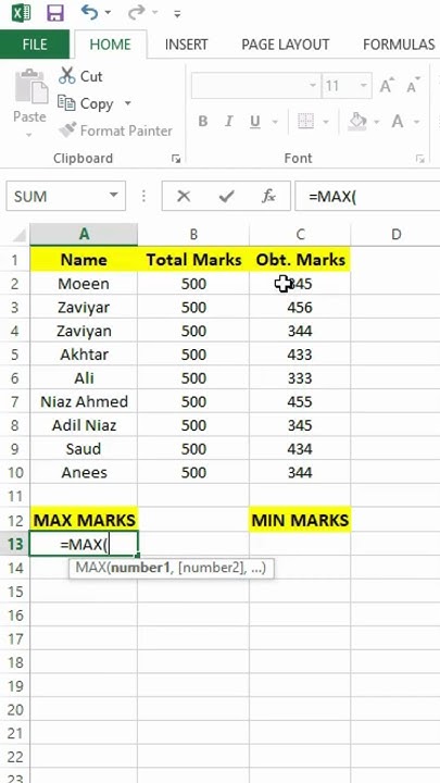 🚀 How to Calculate Minimum & Maximum Marks in Excel (Easiest Method!) - YouTube