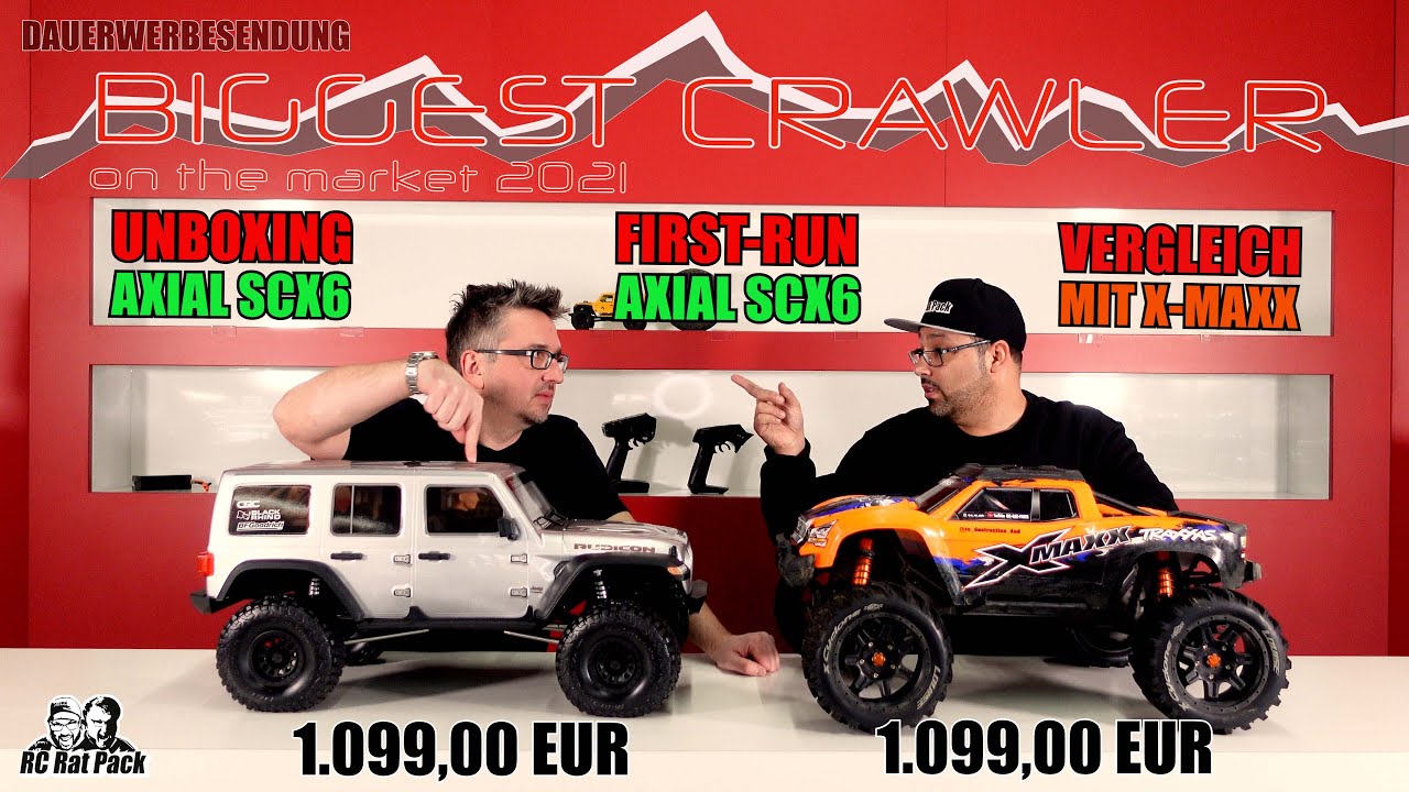 AXIAL SCX6 - UNBOXING & FIRST-RUN & COMPARE WITH TRAXXAS X-MAXX - YouTube