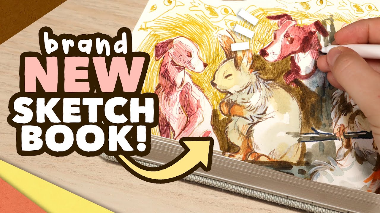 Starting a NEW Sketchbook! // Drawing on the First Page - YouTube