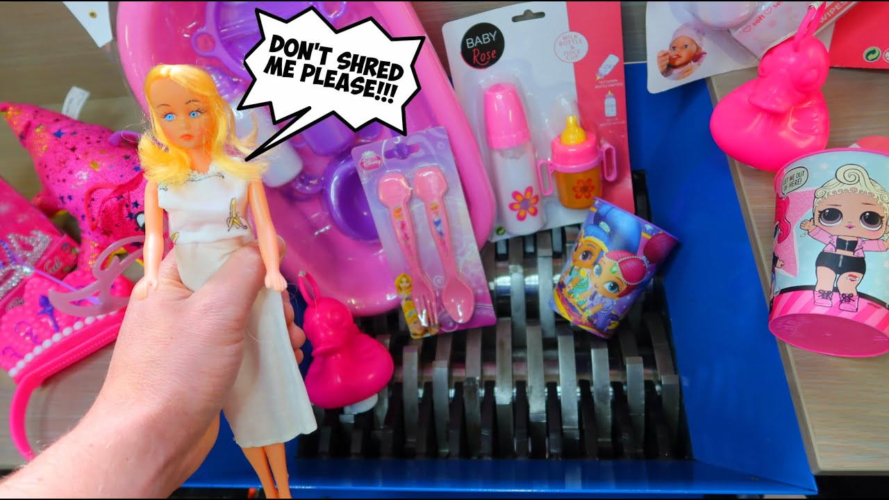 Shredding Toys for Girls Experiment - YouTube
