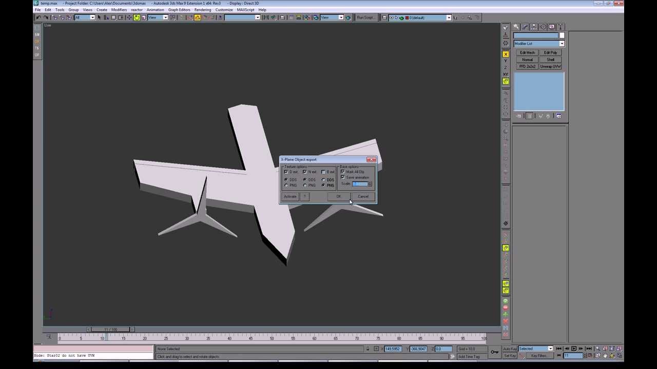 X-Plane Obj Exporter for 3Ds Max "Conception animation rotation in the ...