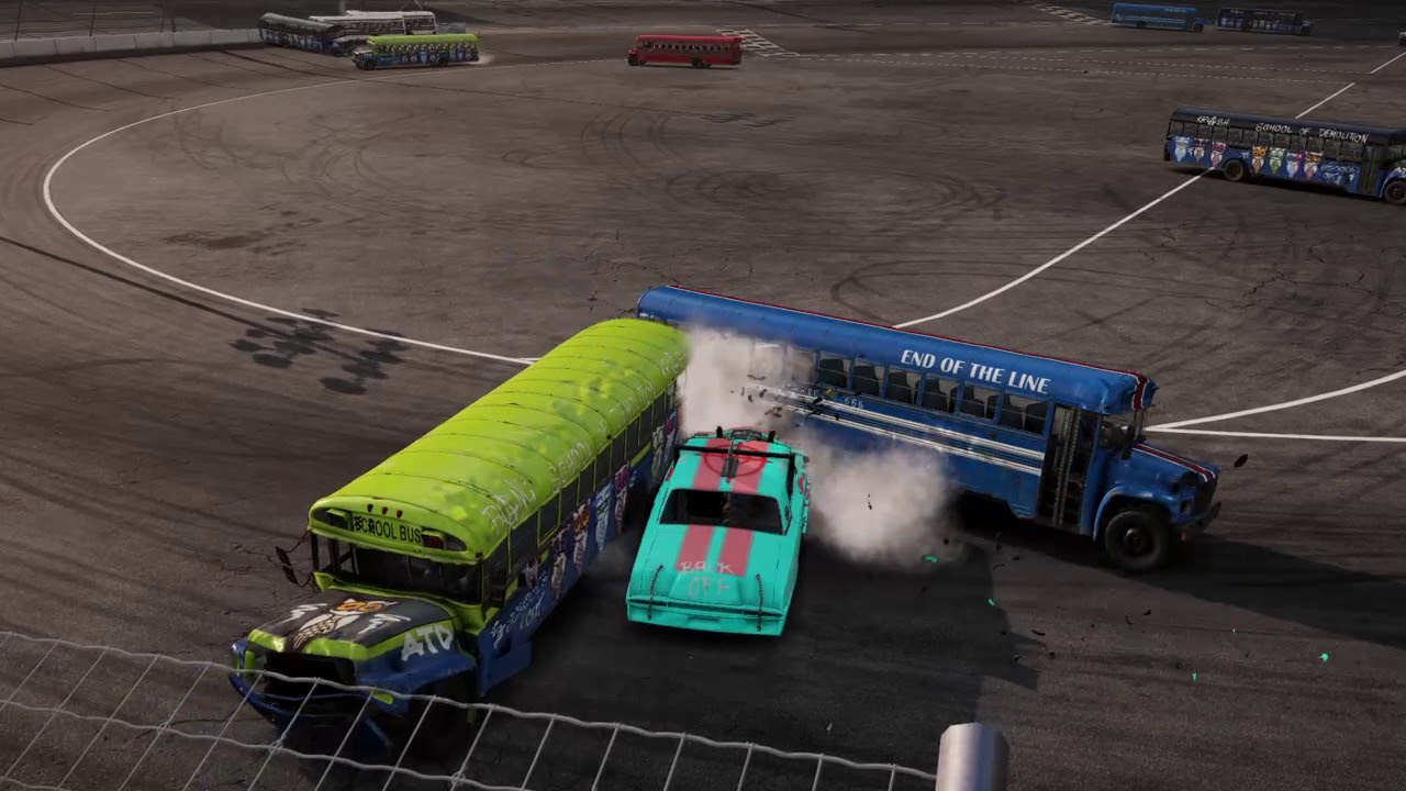 Wreckfest Big Valley Speedway Imperial vs. 23 School Buses Destruction ...