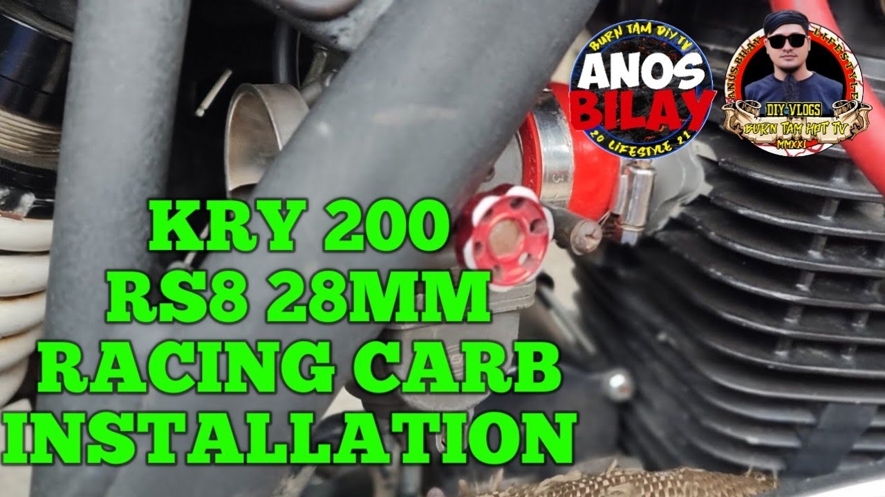 KRY 200 RS8 RED SPEED ROUND SLIDE 28MM RACING CARBURETTOR INSTALLATION ...