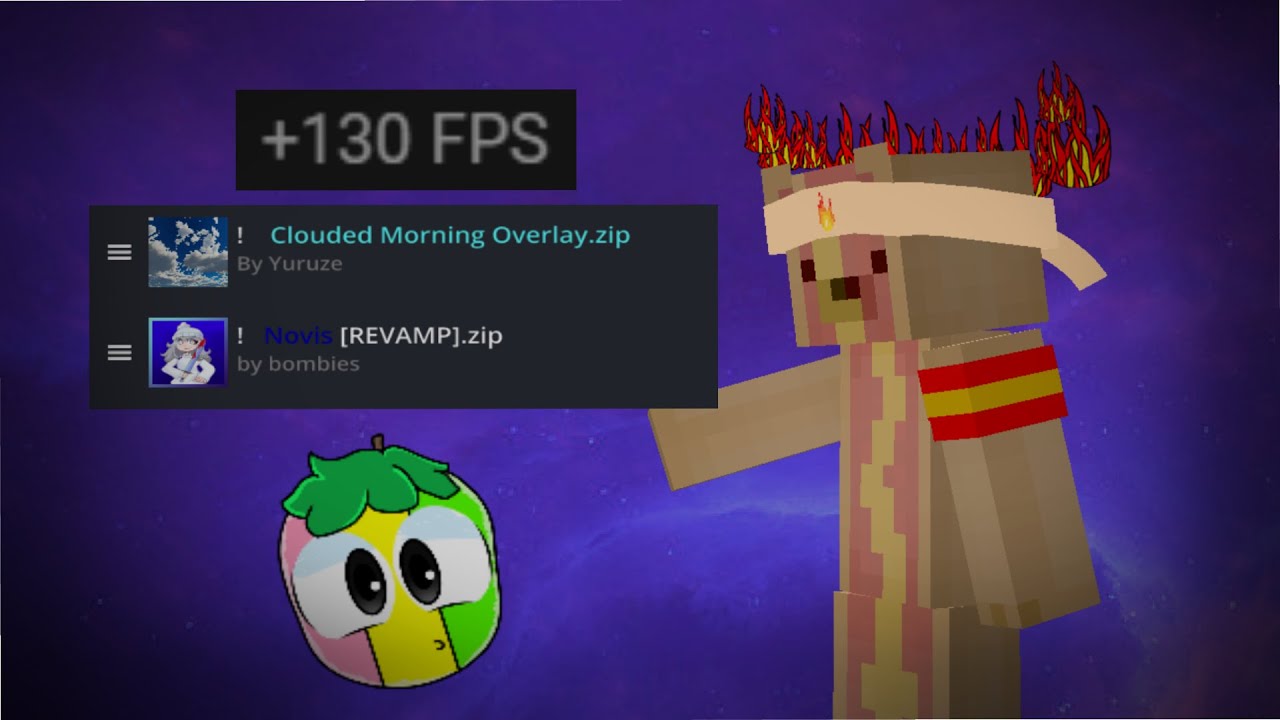 El mejor TEXTURE PACK de CHIFRUIT!! | +130 fps | 👀 (Overlay and ...