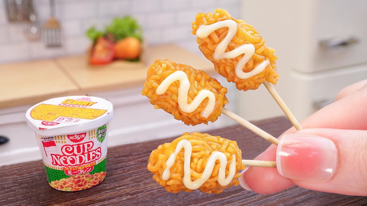 Cheesy Miniature Mozzarella Noodles Cheeseballs | ASMR Miniature ...