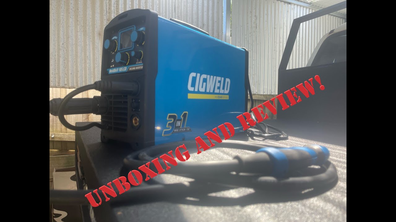 NEW Cigweld 185LCD multi-process welder unboxing and review (mig tig ...