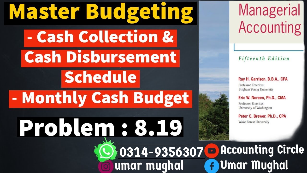 Cash Collection Schedule | Cash Disbursement Schedule | Monthly Cash ...
