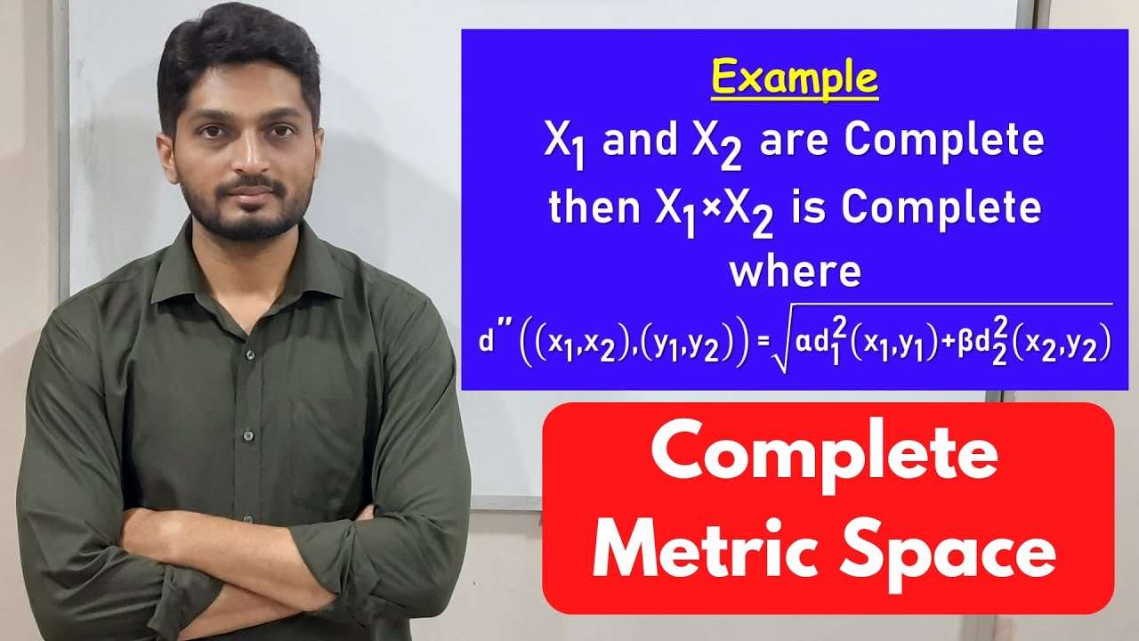Example of Product Metric Space which is Complete | L47 | TYBSc Maths ...
