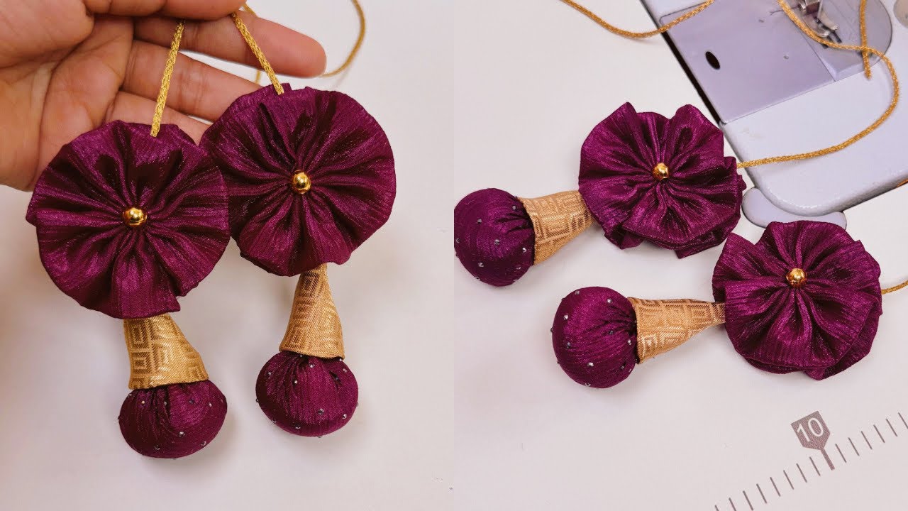 Easy and Beautiful Latkan Design | Fabric Latkan Making | How to make ...