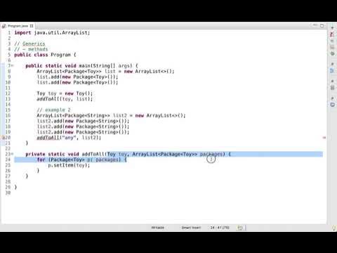 Java Tutorial: Generics on Methods - YouTube