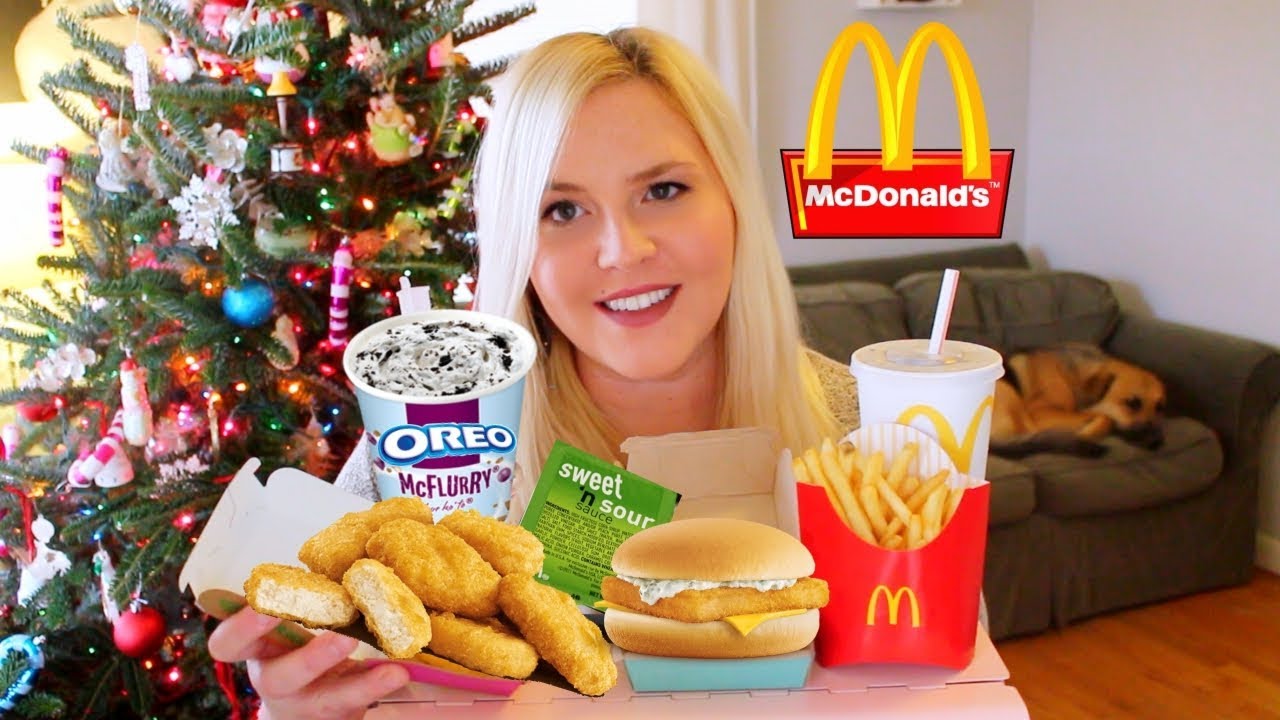 McDonald's Mukbang | Eating Show | Fish Sandwich, Chicken Nuggets ...