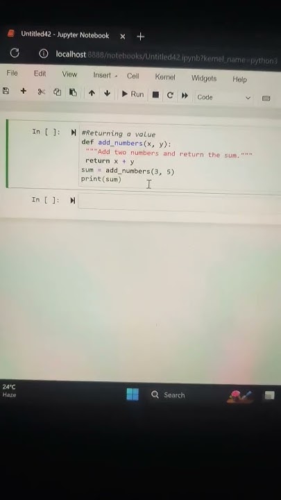 Adding functions 😱😎🔥 #beginners #students #python3 #informative #educational #shots # ...