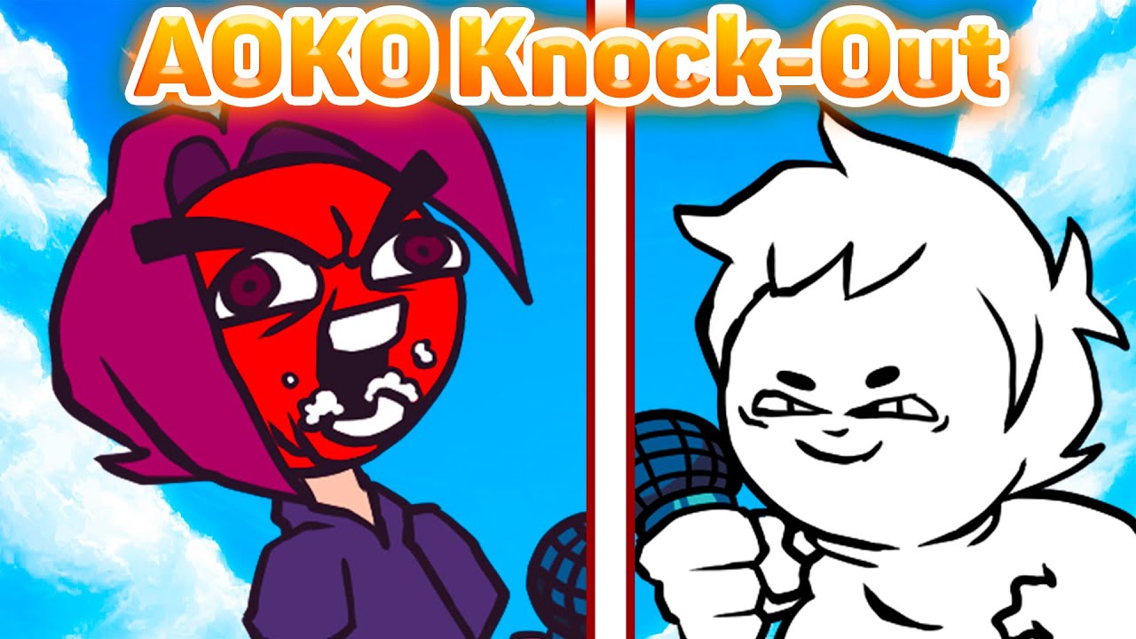 Friday Night Funkin' - VS AOKO | Arin/Oney Knock-Out (FNF Mod Hard ...
