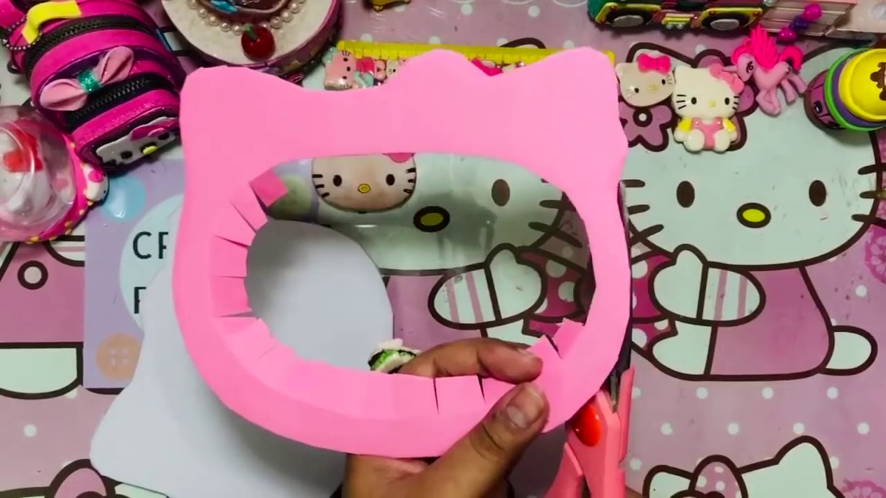 How to make a hello kitty white board kids set - YouTube