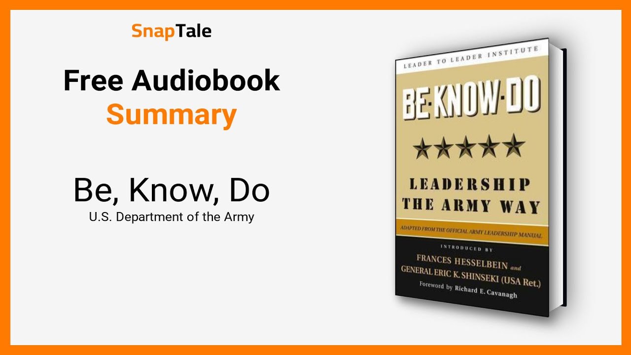 Be, Know, Do by U.S. Department of the Army: 9 Minute Summary - YouTube