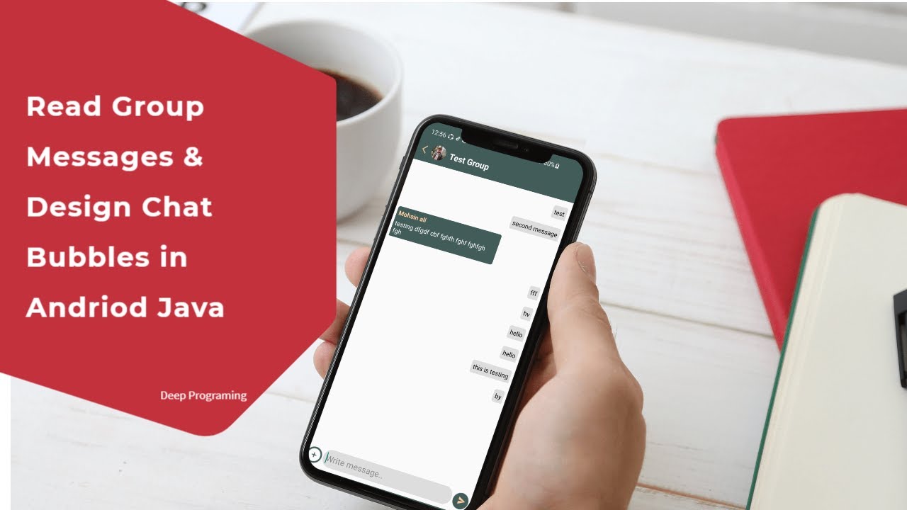 Read Group Message & Design Chat Bubble's in Android Java (Chat App Part 25) - YouTube