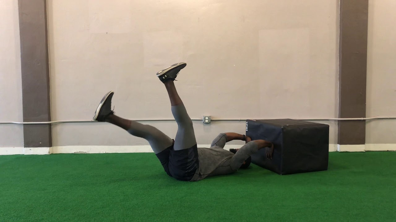 Straight Leg Ab Wall Press - YouTube