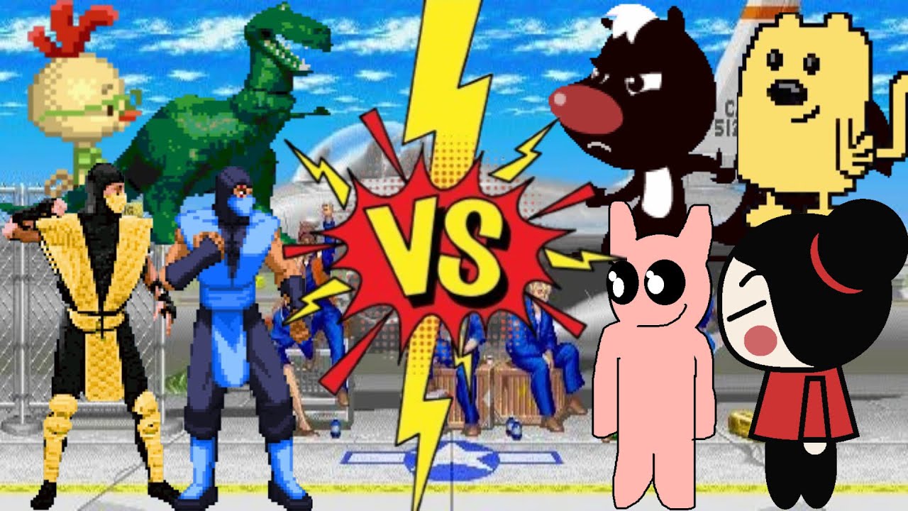 [KOF MUGEN] Sub Zero, Scorpion, Rex & Chicken Little vs. Bunny Maloney ...