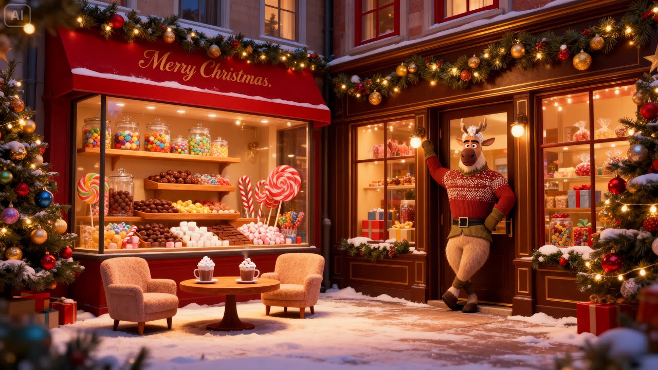 Cozy Christmas Café Ambience — Relaxing Holiday Jazz Music | Merry ...