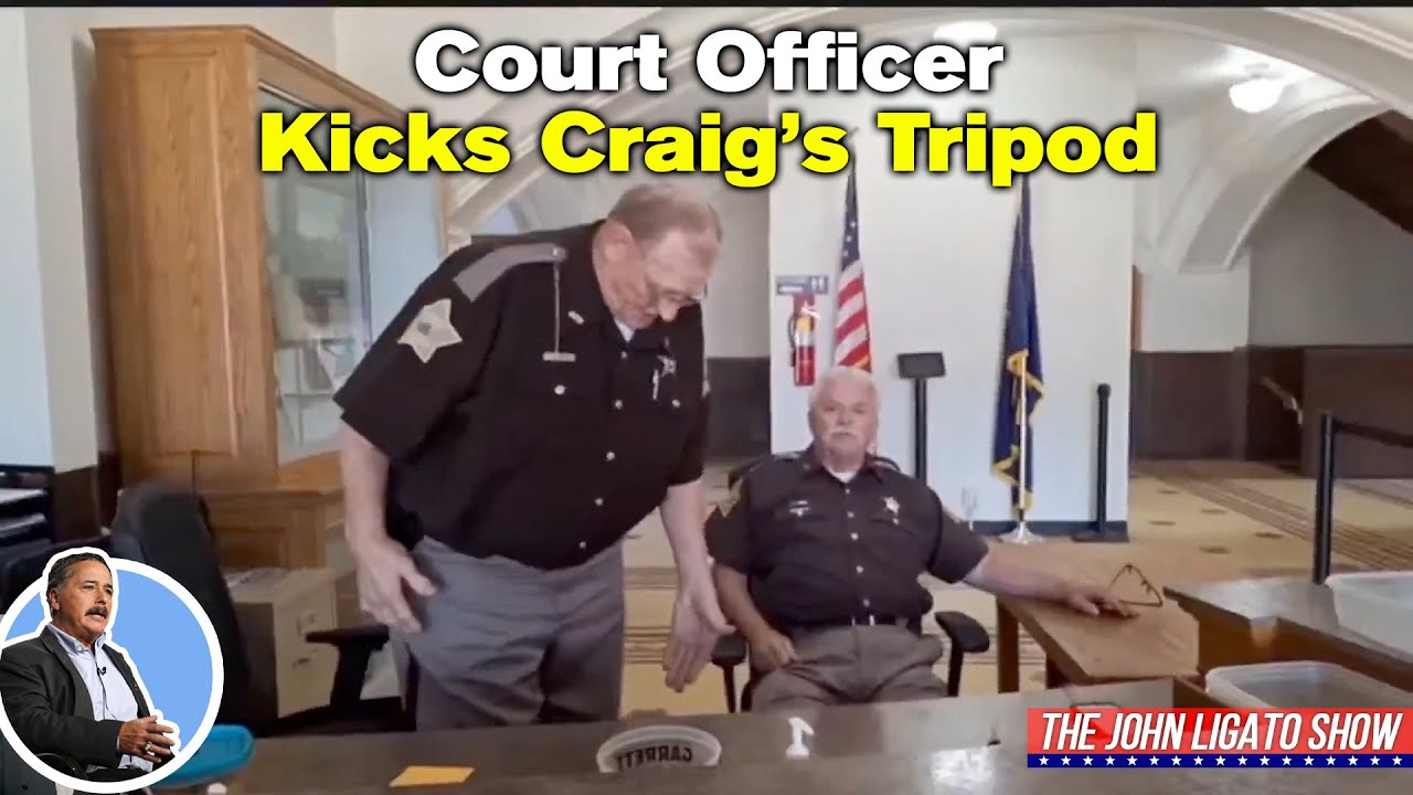 Court Officer Kicks Craig's Tripod - YouTube