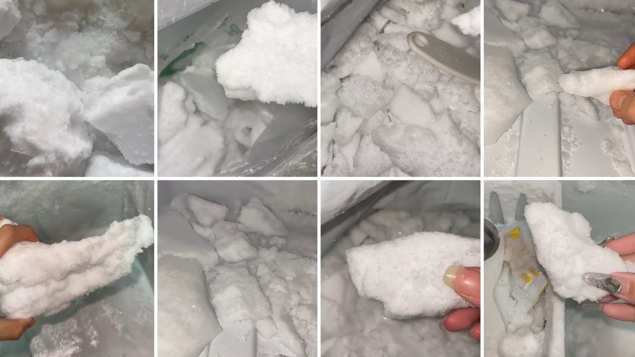 FREEZER FROST EATING / WHITE ICE EATING / ASMR - YouTube