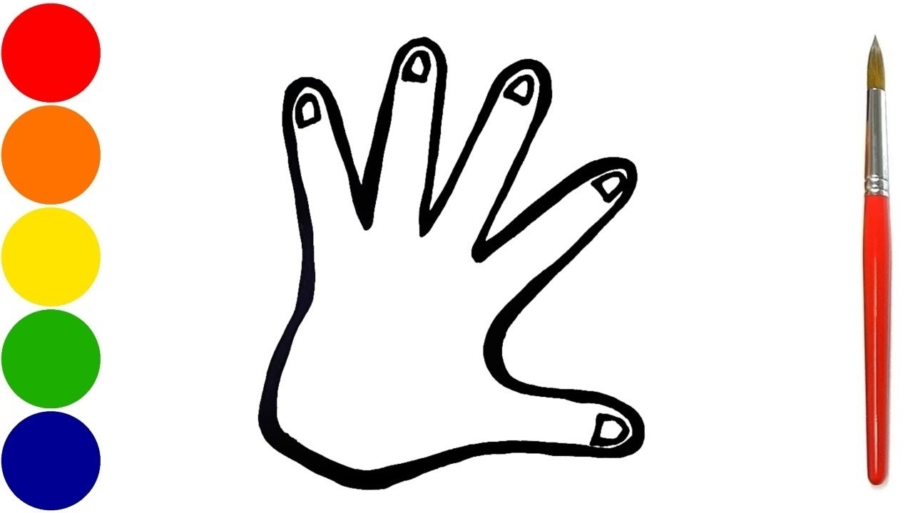 Rainbow Hand coloring and drawing Learn colors for Kids, Toddlers ...