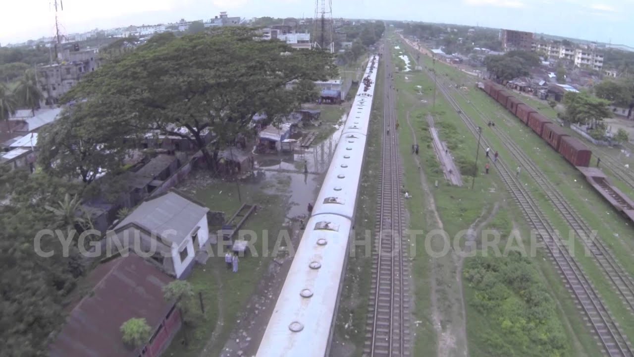 Aerial View of Bangladesh Railway - YouTube
