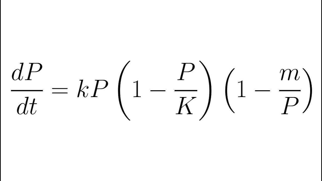 Modified Logistic Model ODE (WeBWorK Example) - YouTube