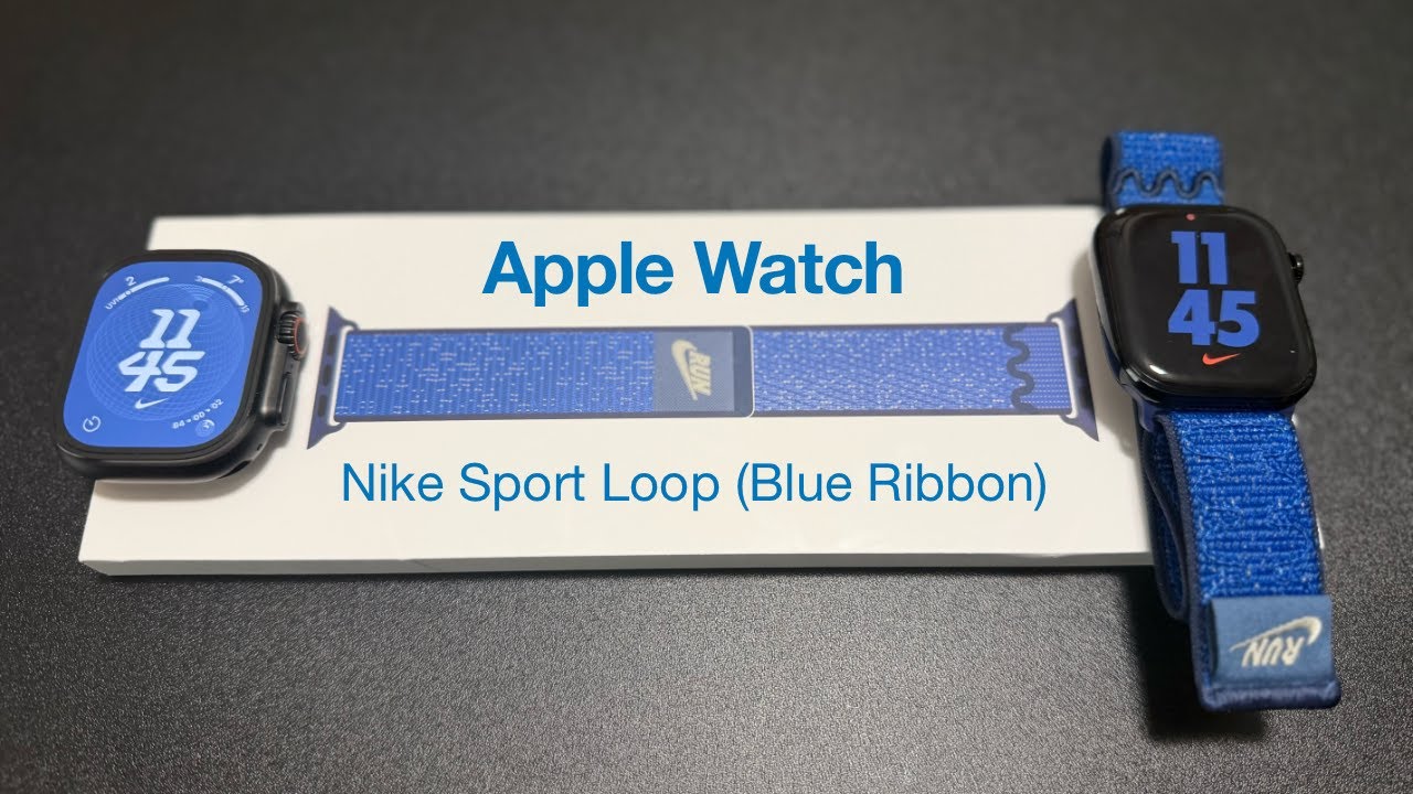 Apple Watch Nike Sport Loop Band (Blue Ribbon) Unboxing & Review - YouTube