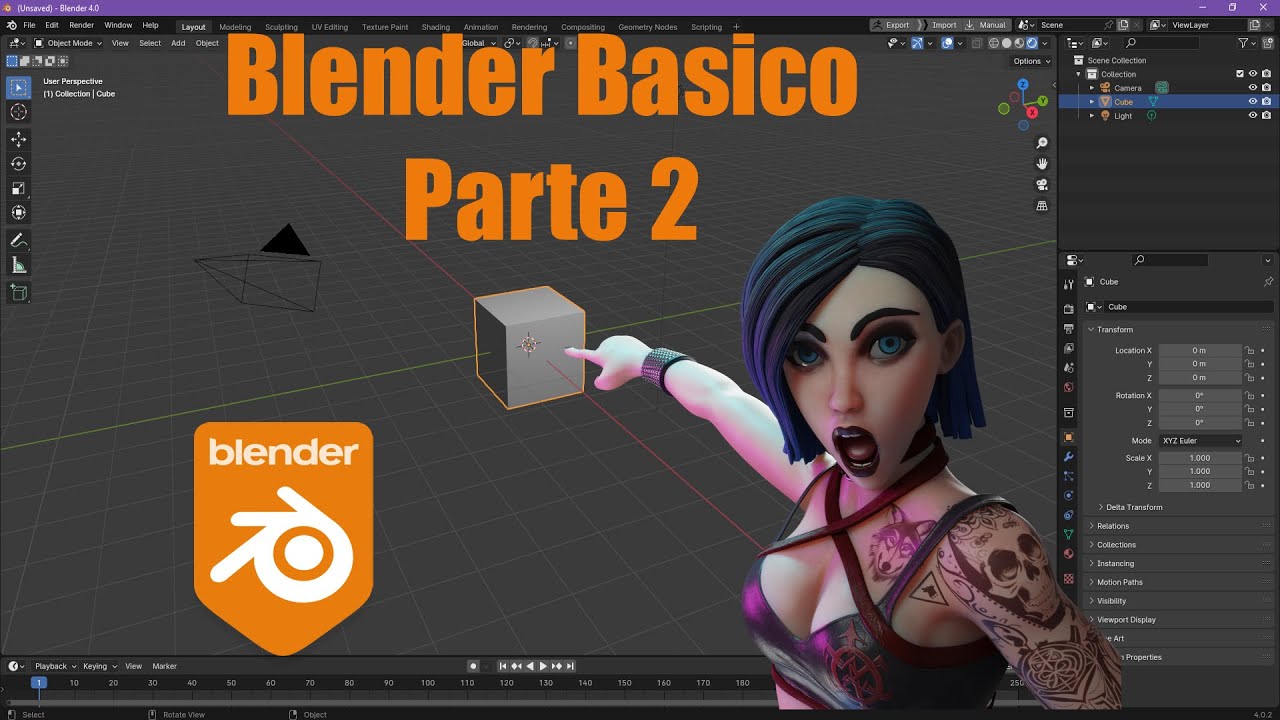 Primitivas Blender Basico, parte 2 - YouTube