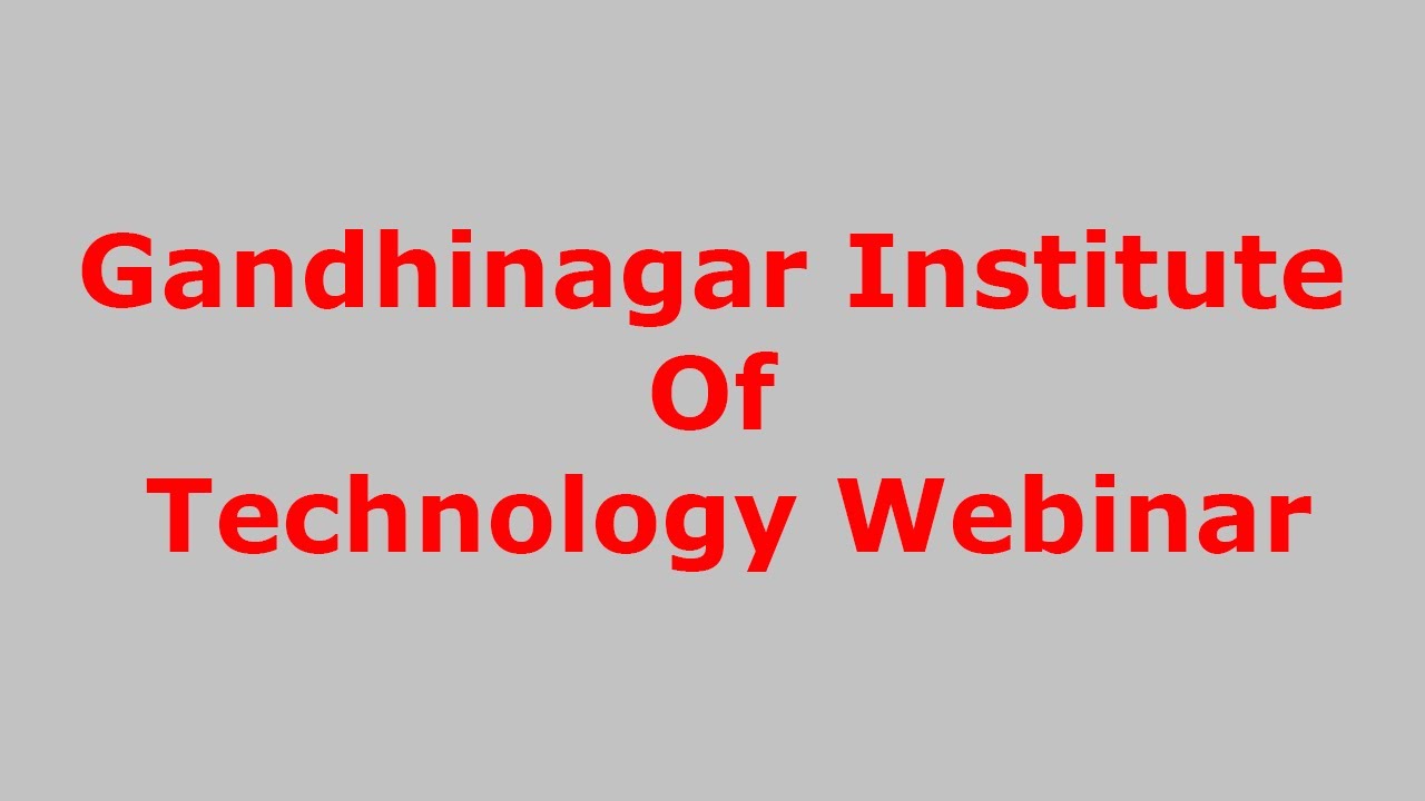 Webinar On RDBMS | Gandhinagar Institute Of Technology | GIT - YouTube