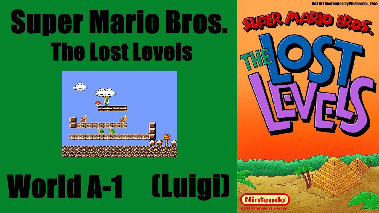 SMB: The Lost Levels (NES) World A-1 (Luigi Game) - YouTube