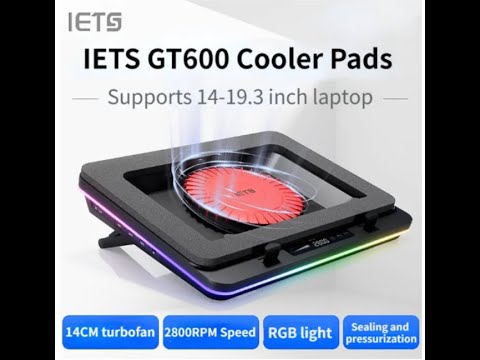 IETS GT600 Premium Cooling Pad Powerful Turbo Fan - YouTube