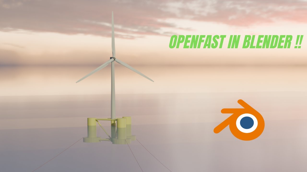 OpenFAST - Floating wind turbine in Blender !! - YouTube
